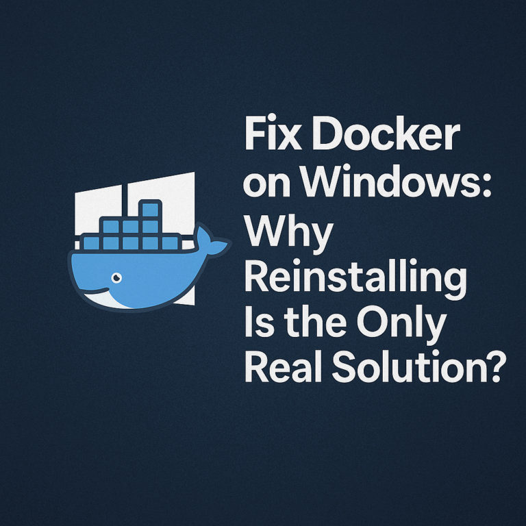 Fix Docker on Windows: Why Reinstalling Is the Only Real Solution Fix ...